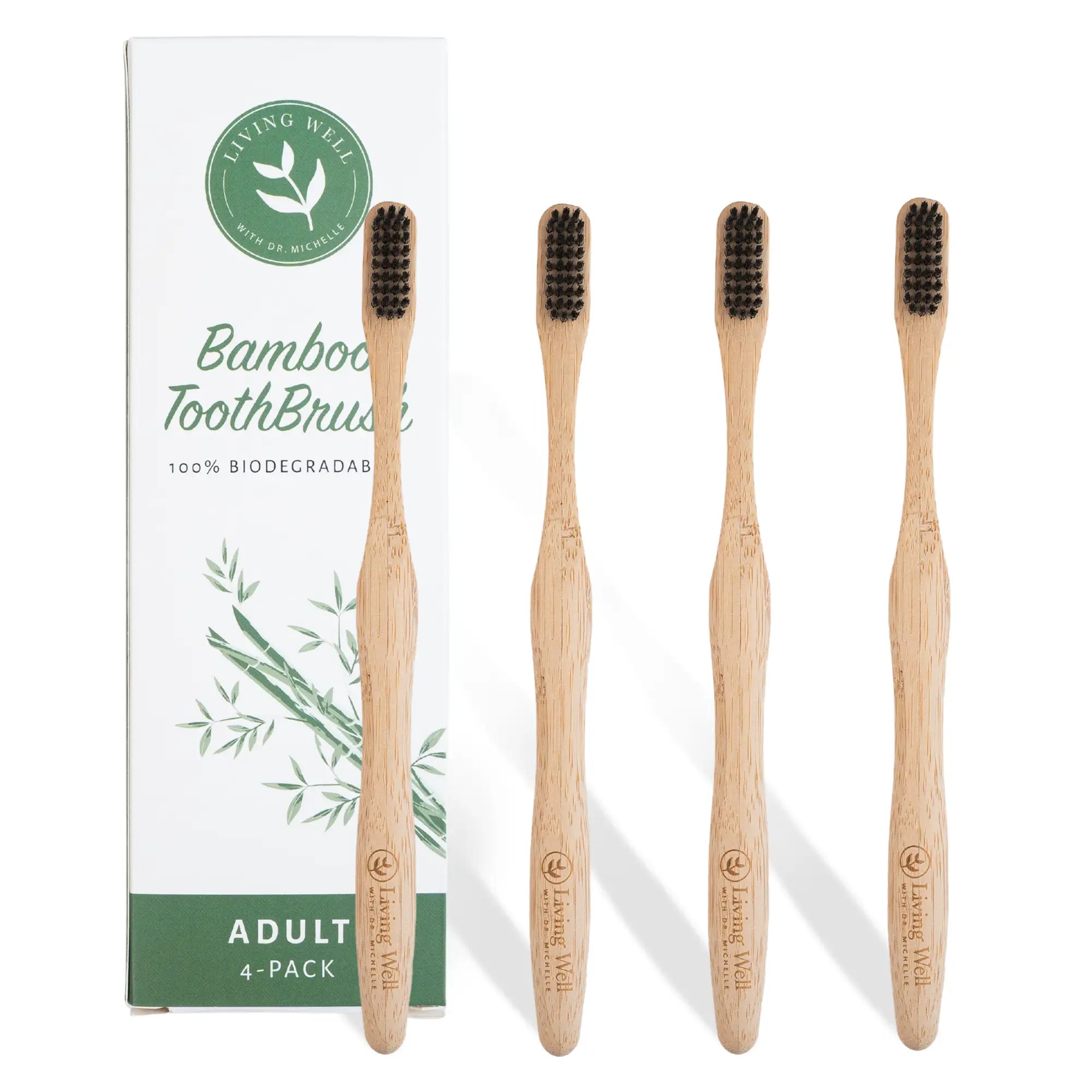 Bamboo Toothbrush (4 Pack) - Living well with Dr. Michelle Jorgensen