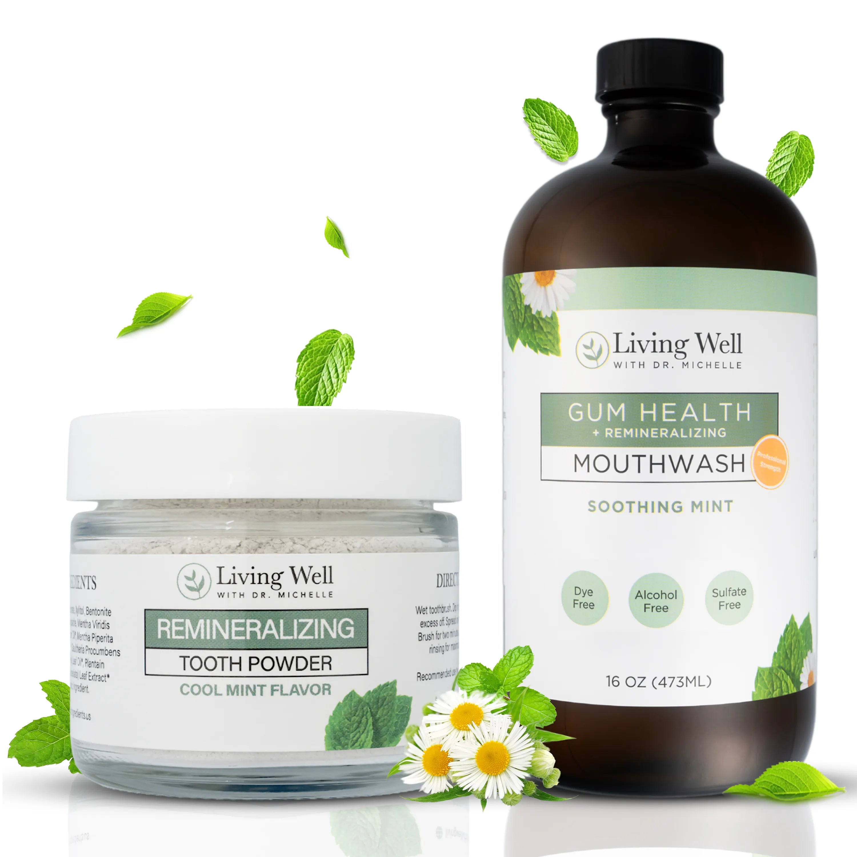 Remineralizing Tooth Powder + Gum Health Mouthwash | Living Well ...
