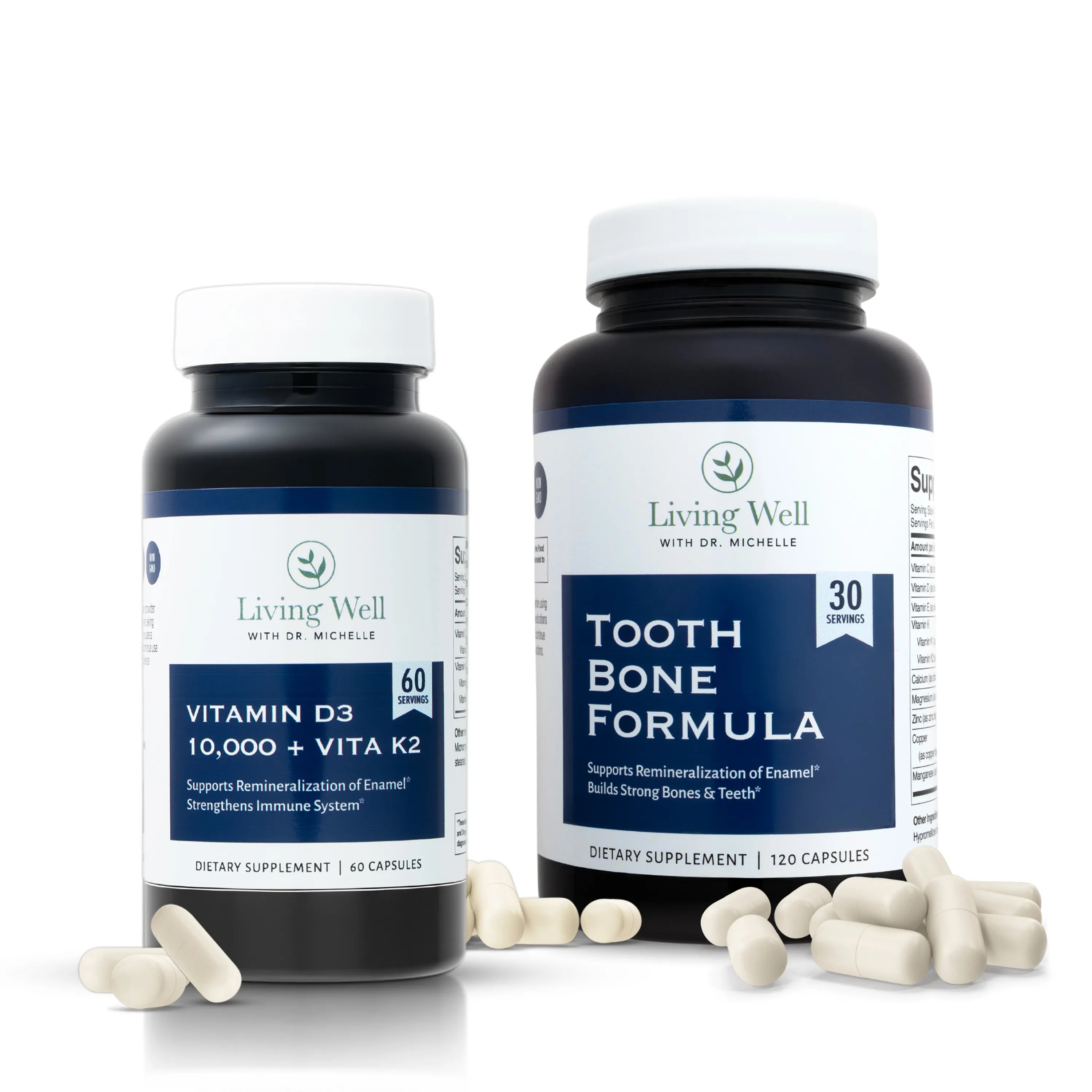 Tooth Remineralization Supplements (Vita D + K, Tooth & Bone Formula ...