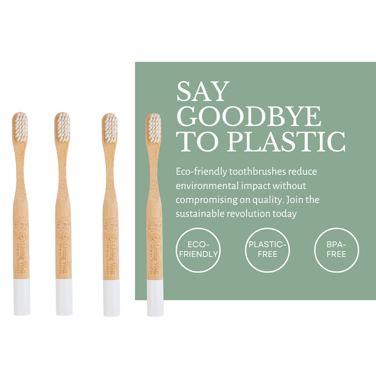 Kids Bamboo Toothbrush (4 Pack) - Living well with Dr. Michelle Jorgensen